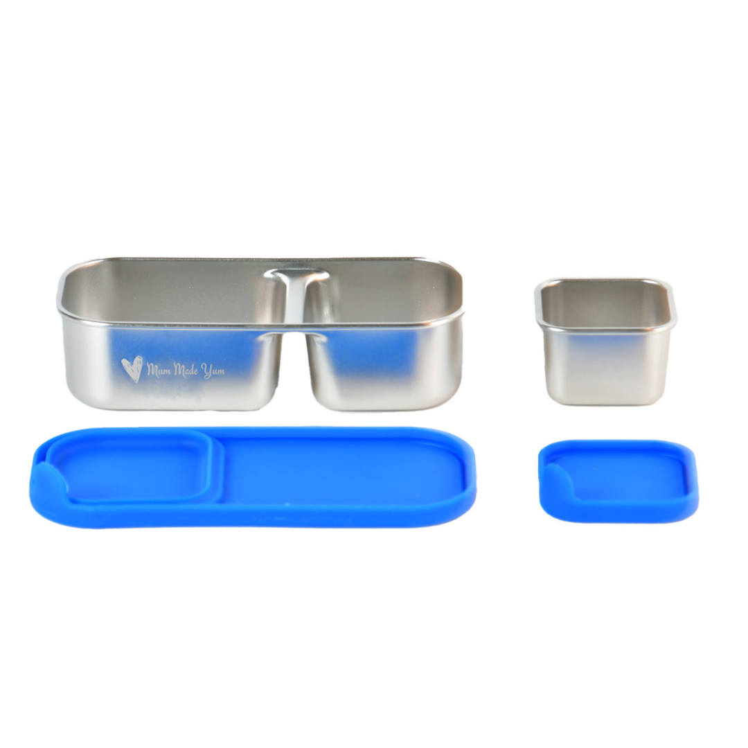Mighty Minis Stainless Steel Containers – Set of 2 - Blue – Sportsworld