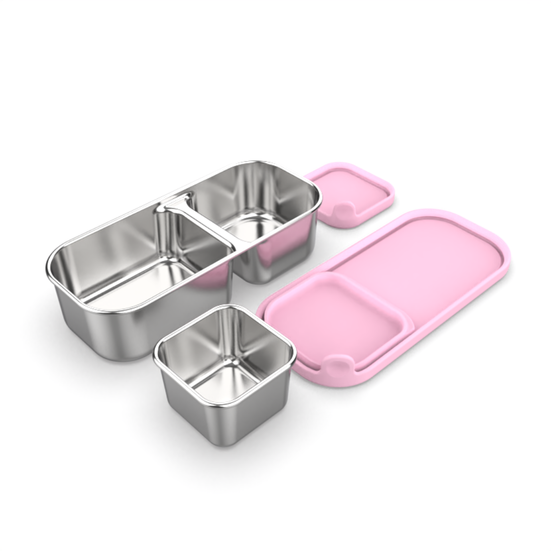 Mighty Minis Stainless Steel Containers – Set of 2 - Light Pink ...